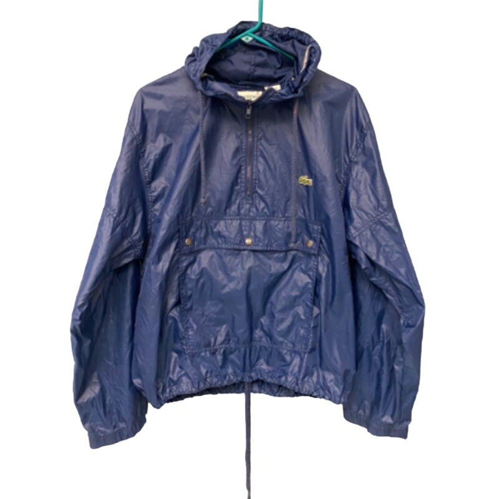 Vintage Lacoste 80's Blue Alligator Logo Front 1/2 Zi… - Gem